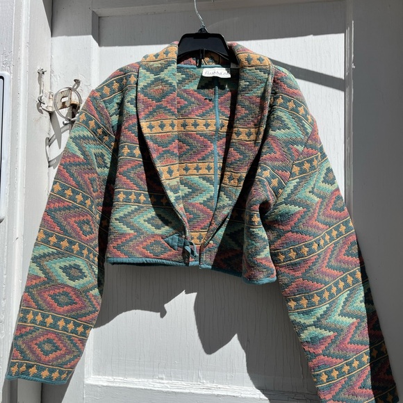 Flashback | Jackets & Coats | Cropped Jacket With Southwestern Print ...
